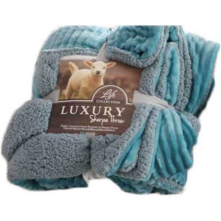 Premium Luxury Ultimate Super Soft Reverse Sherpa Throw Blanket - King Size | Daraz.com.np
