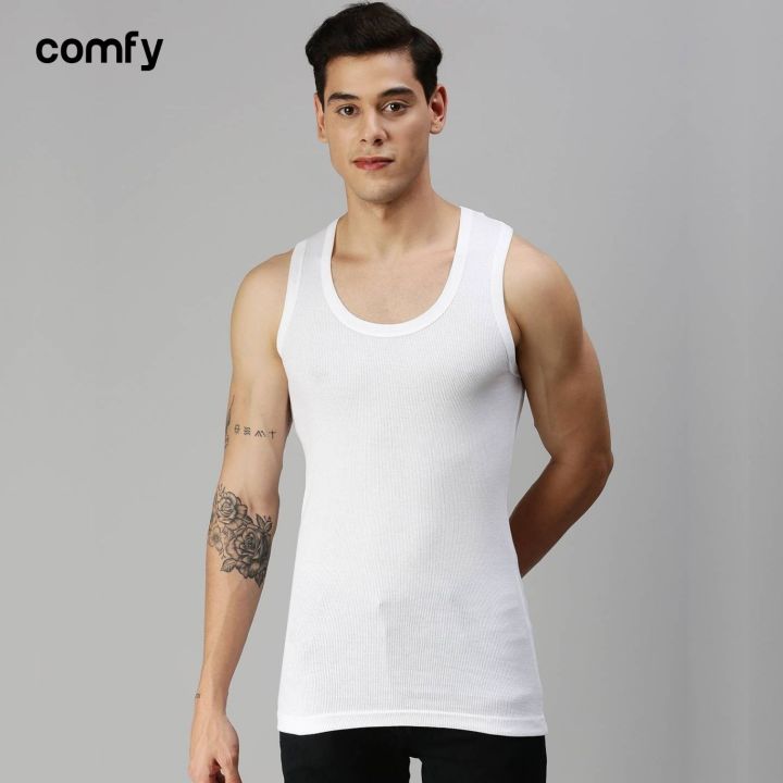 ONN Men White Cotton Ribbed Vest - NR323 Sando - Fashion | Sando For ...