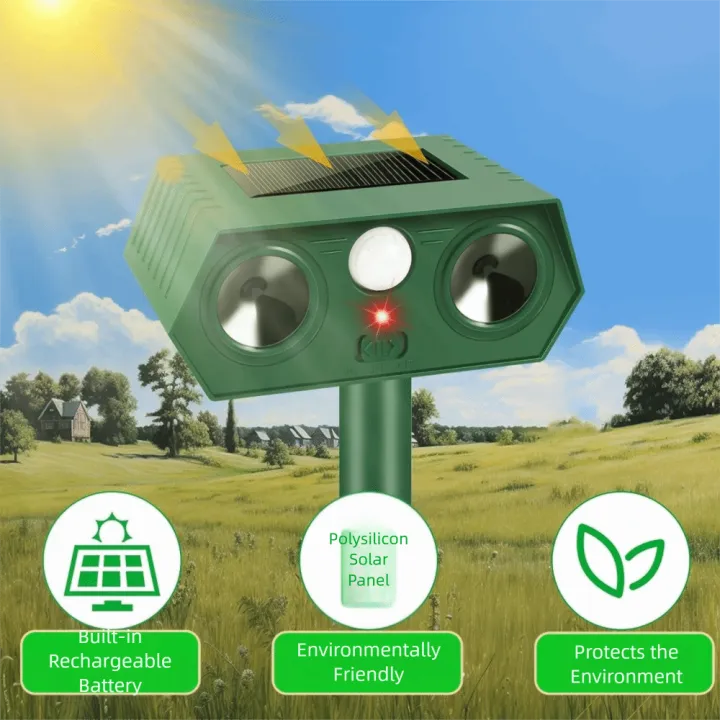 Dog Barking Deterrent High Volume Sound Solar Animal Waterproof Long ...