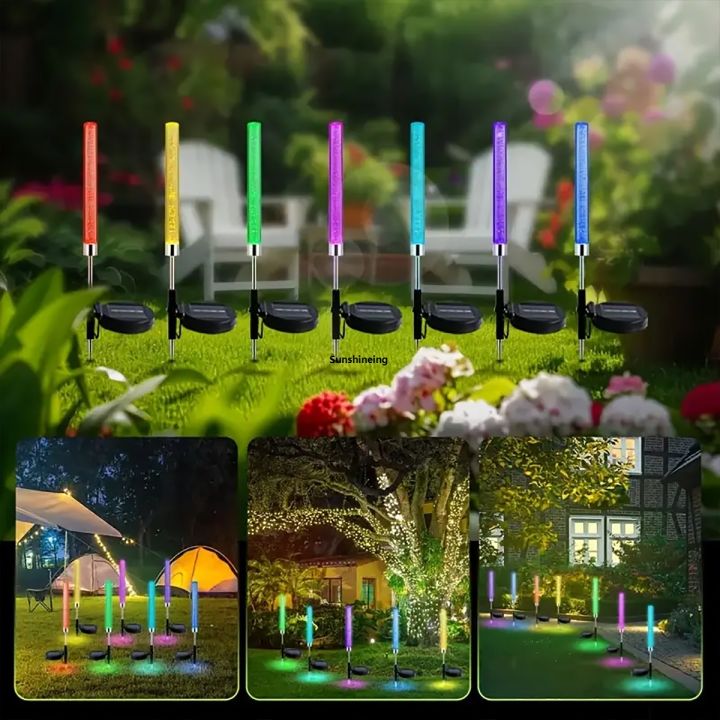 landscape light plug-in garden garden patio RGB bar bulb reed solar ...