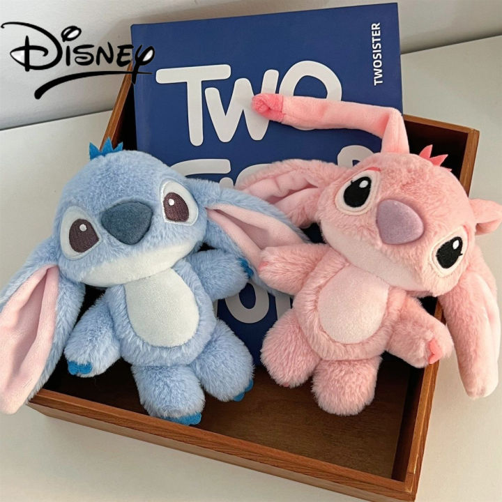 Stitch Plush Keychain Disney Angel Plush Doll Pendant Kawaii 13Cm Soft ...