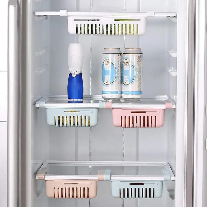 Adjustable Storage Rack Refrigerator Partition Layer Organizer ...