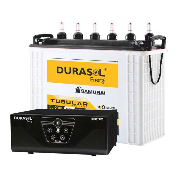 Durasol Tall Tubular 165AH Solar Compatible Inverter Battery And Smart ...