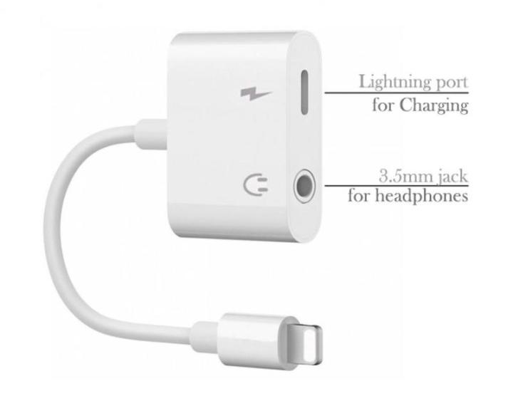 Genuine chipset 2 in 1 Splitter Lightning to Lightning And AUX 3.5mm ...