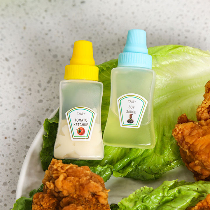 4pcs/set 25ML Mini Tomato Ketchup Bottle Honey Mustard Portable Small ...