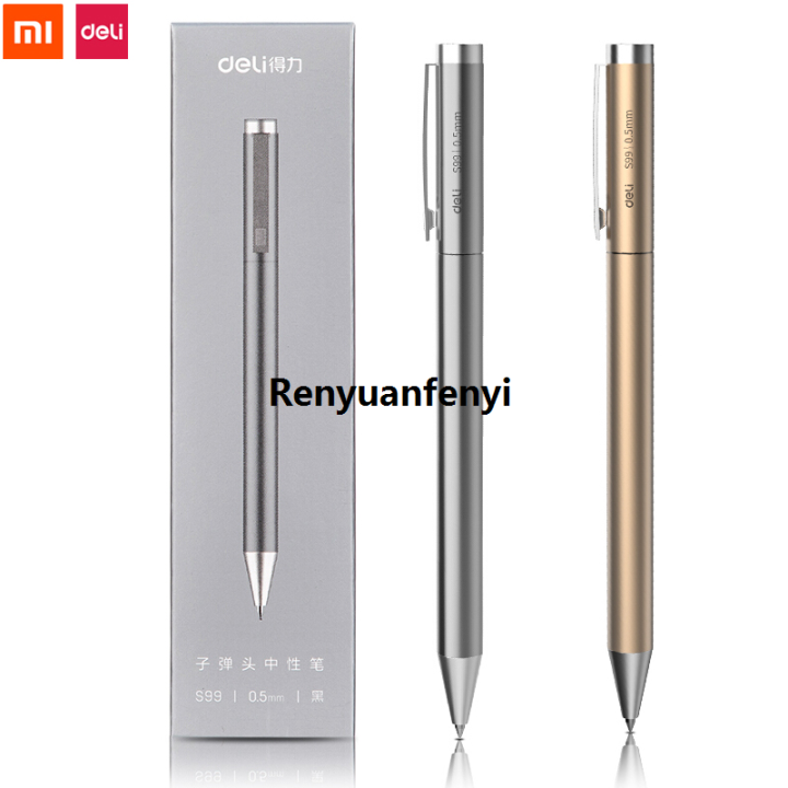 Renyuan Xiaomi Deli Metal Sign Pen Ballpen Signing Pen 0.5MM Gel PREMEC ...