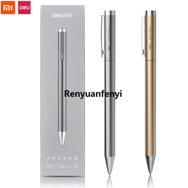 Renyuan Xiaomi Deli Metal Sign Pen Ballpen Signing Pen 0.5MM Gel PREMEC ...