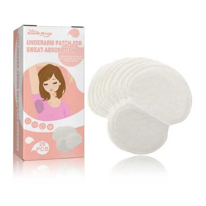 20 Pcs Disposable Absorbing Underarm Sweat Pada Patches Armpit | Daraz ...