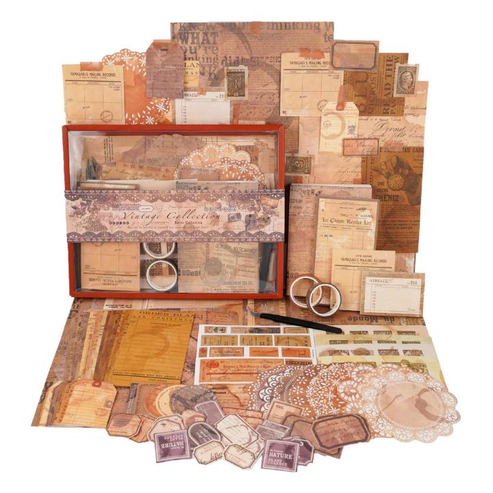 Penasfe Retro Themed Scrapbook Kit Vintage Scrapbooking Kit Diy Art ...