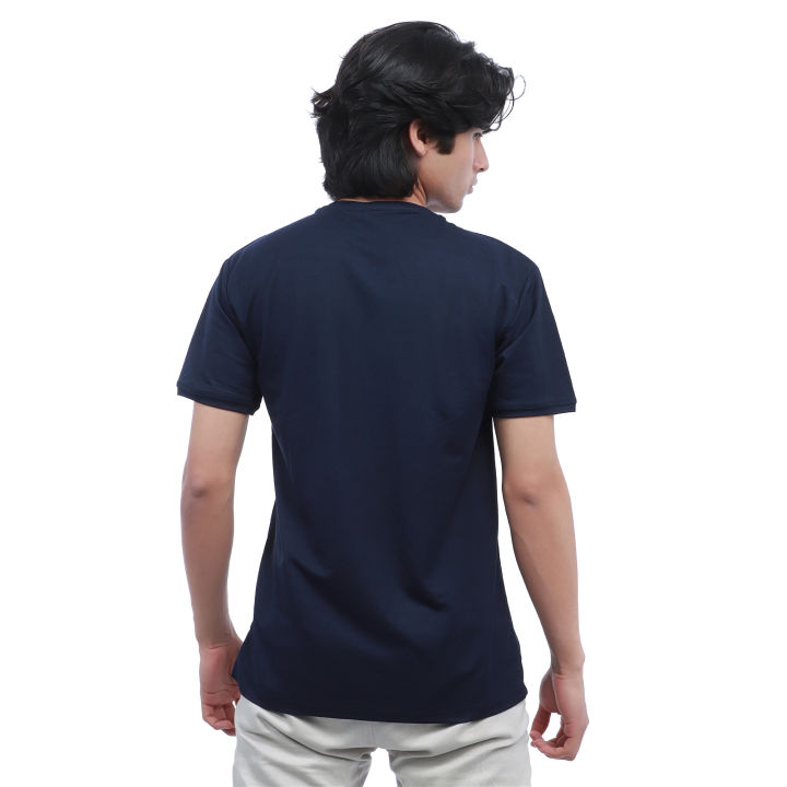 Dark Blue Color Half Sleeve Round Neck Tshirt for Men | Daraz.com.np