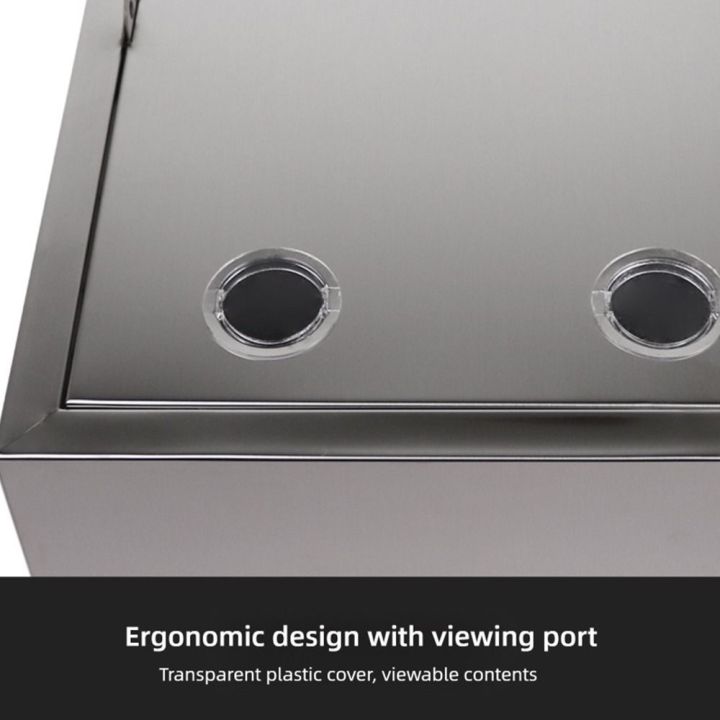 Portable Stainless Steel Mailbox Waterproof with Locks Ballot Box 3 ...