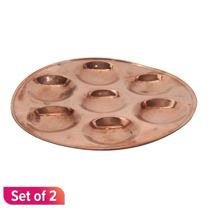 Copper Puja Thali Set of 2 | Daraz.com.np
