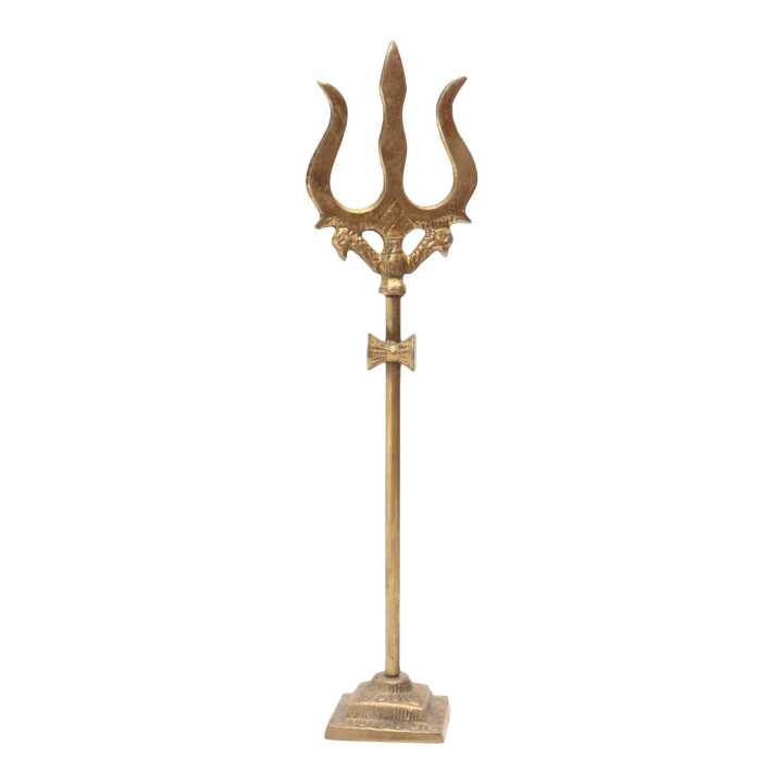 Lord Shiva Brass Trishul With Damru On Stand 4Inch 30Gram | Daraz.com.np