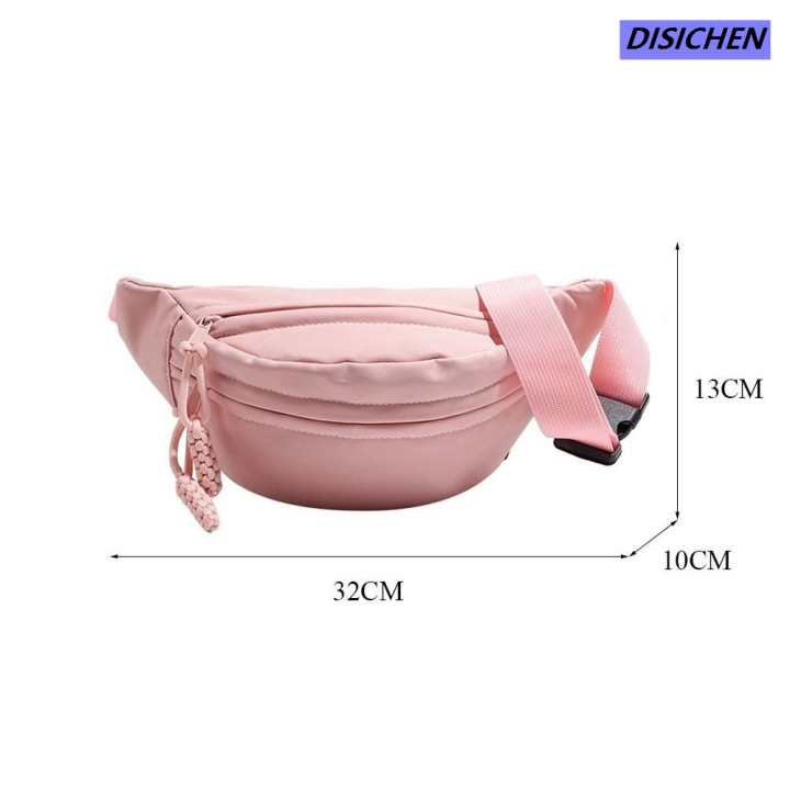 DISICHEN 【Discount】 Casual Nylon Waist Pack Solid Color Chest Bag ...
