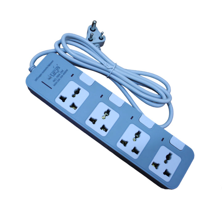 Urja (984-2M) 4 Port Surge Protector – 100% Copper, 4000W (16A) 3 Pin ...
