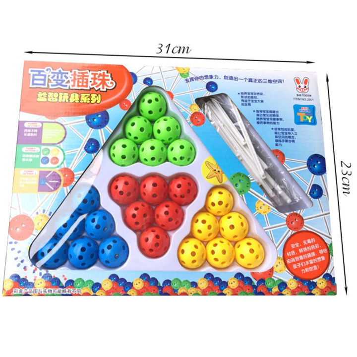 Magic Be Plugged Beads Colorful Balls Sticks Building Blocks Shapes ...