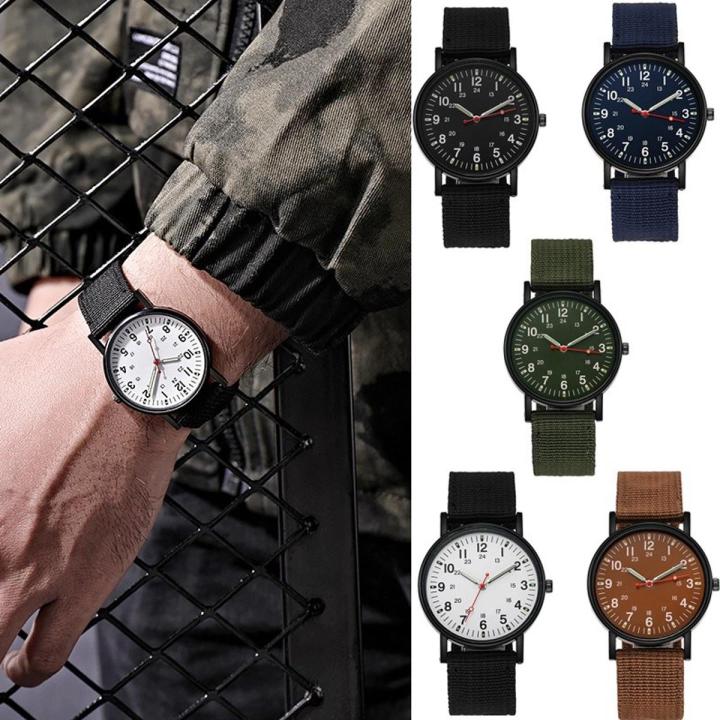 Men's Fashion Nylon Woven Strap Watch / Men Luxury Business ...
