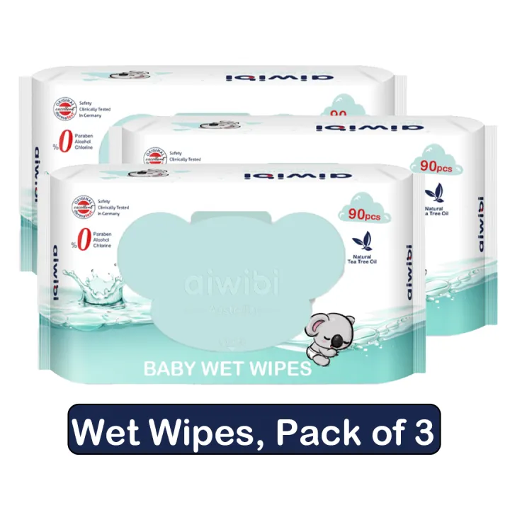 Aiwibi Wet Wipes 90 Pcs Pack of 3 | Daraz.com.np