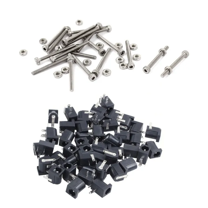 45 Pcs DC Power Jack Socket 2.1mm X 5.5mm Barrel-Type PCB Mount DC-005 ...