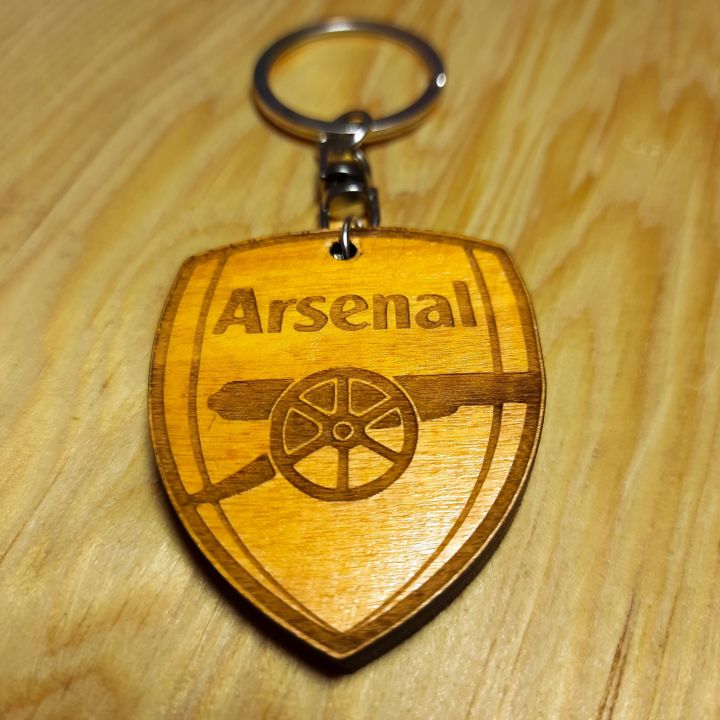 Wooden Engraved Arsenal Football Club Keyring | Daraz.com.np