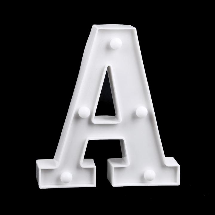 Alphabet Letter LED Lights Luminous Number Lamp Decor Battery Night ...
