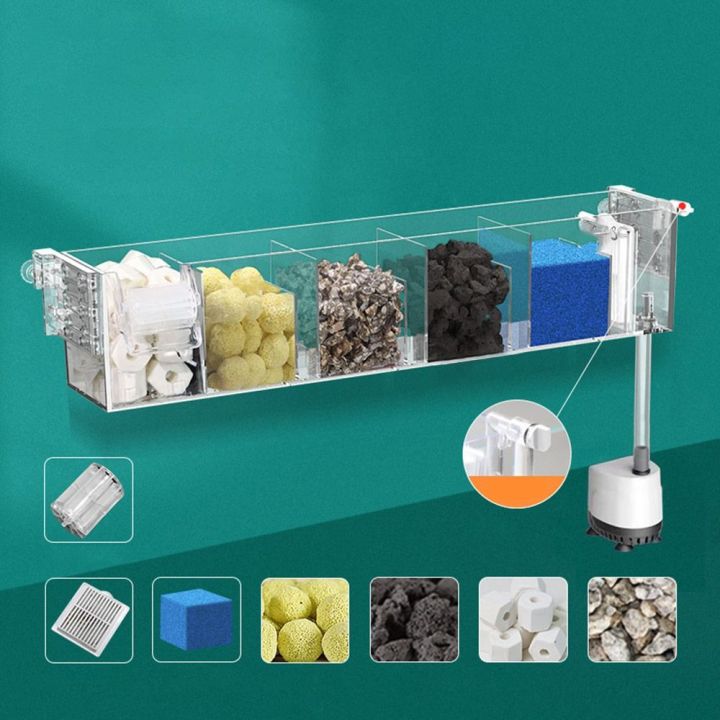 Durable Wall Mounted Fish Tank Silent Circulating Waterfall Filter Box ...