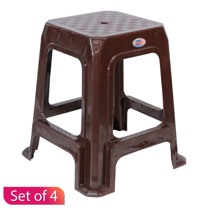 Bagmati Plastic Heavy Duty New Stool Set Of 4 | Daraz.com.np