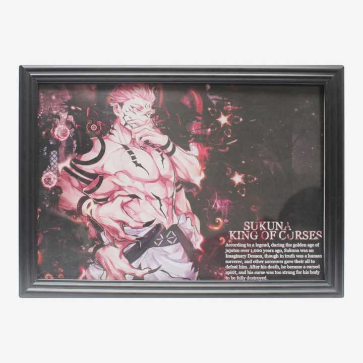 Black Frame Red Sukuna Design Poster Frame A3 Size 11.7x16.5inch ...
