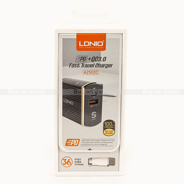 Black Lonio Type C Fast Charger | Daraz.com.np