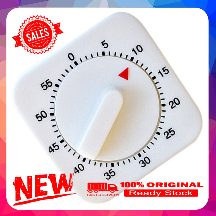 Novelty White Square 60-Minutes Mechanical Timer Reminder Counting for ...