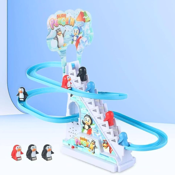 Penguin track, sliding toy, musical and light slide toy, slide toy ...