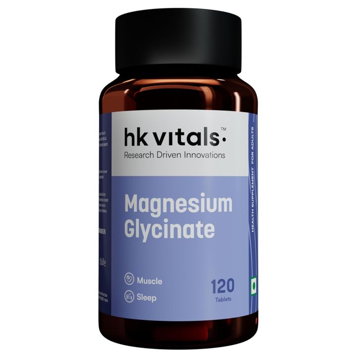 HK Vitals Magnesium Glycinate 120 Tablets for Better Sleep Quality ...