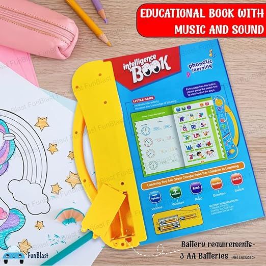 Kids Educational ABC and 123 E-Learning Electronic Activity Notebook ...