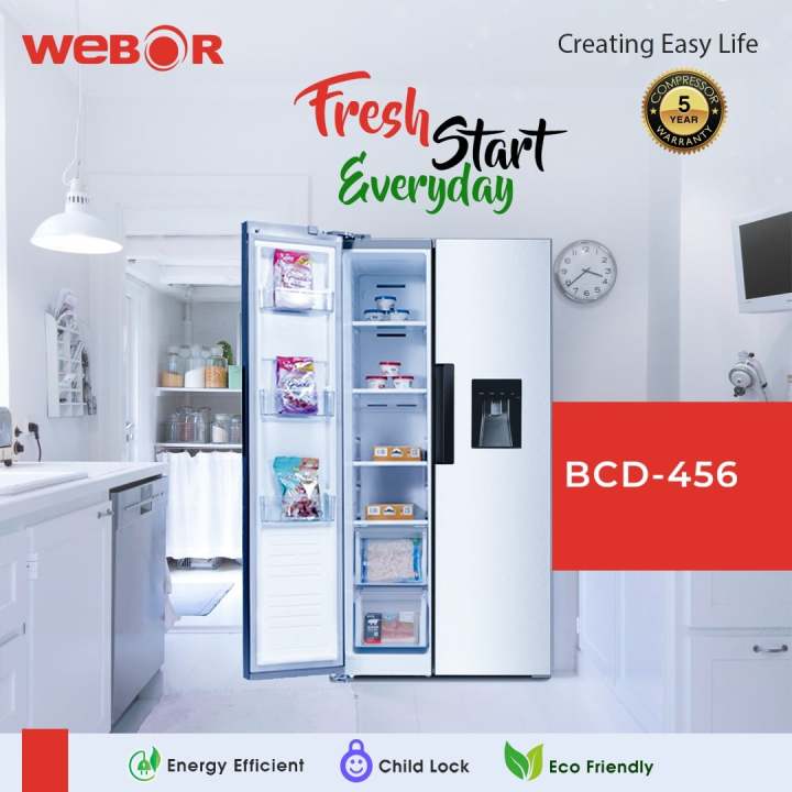 Webor 456 Ltr Side By Side Refrigerator | Daraz.com.np