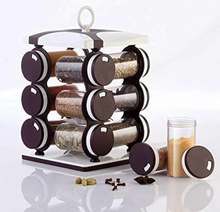 12-Jar Revolving Spice Rack Masala Box | Daraz.com.np