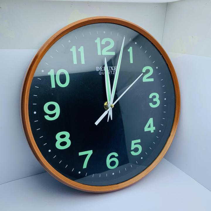 Night glow Wall Clock Living Room Wall Clock Bedroom Silent Big Home ...