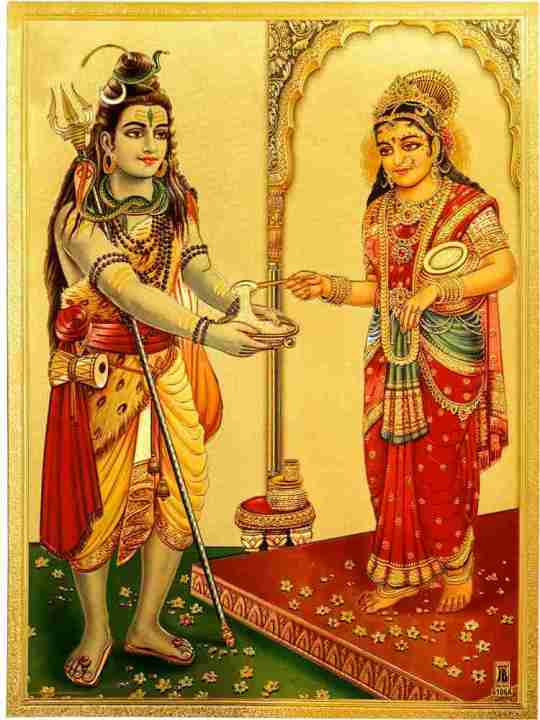 Non Tearable One Piece Ma Annapurna Feeding Lord Shiva A4 Sticker ...