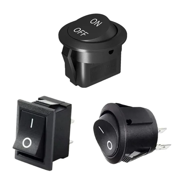NEW 12V 24V Circular Switch Mini 20MM ON/OFF Switch Push Button Switch ...