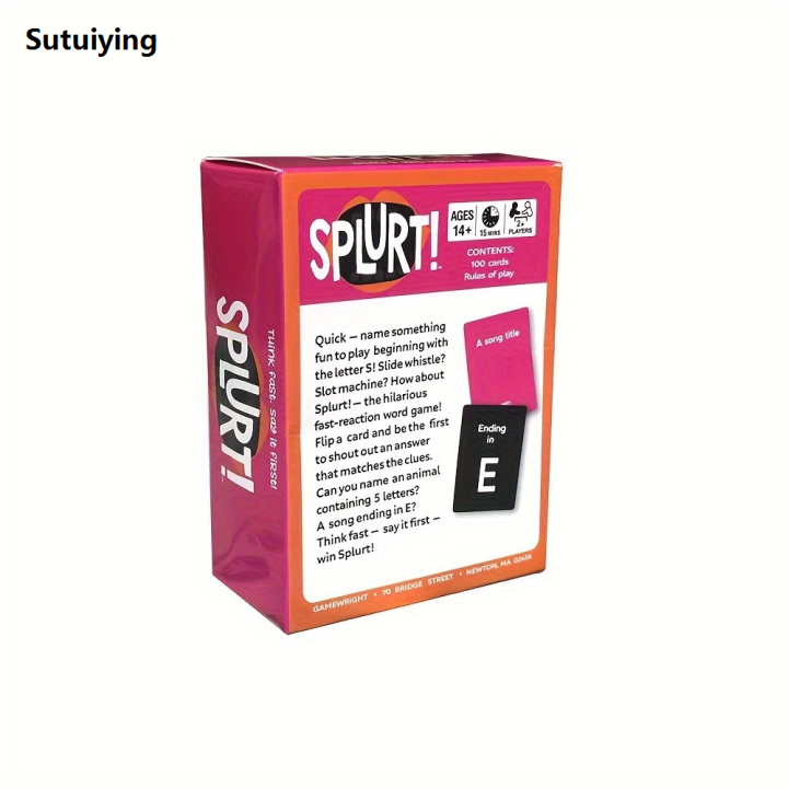 Sutuiying Splurt Card Game Splurt! Portable Party Bargain price Card ...