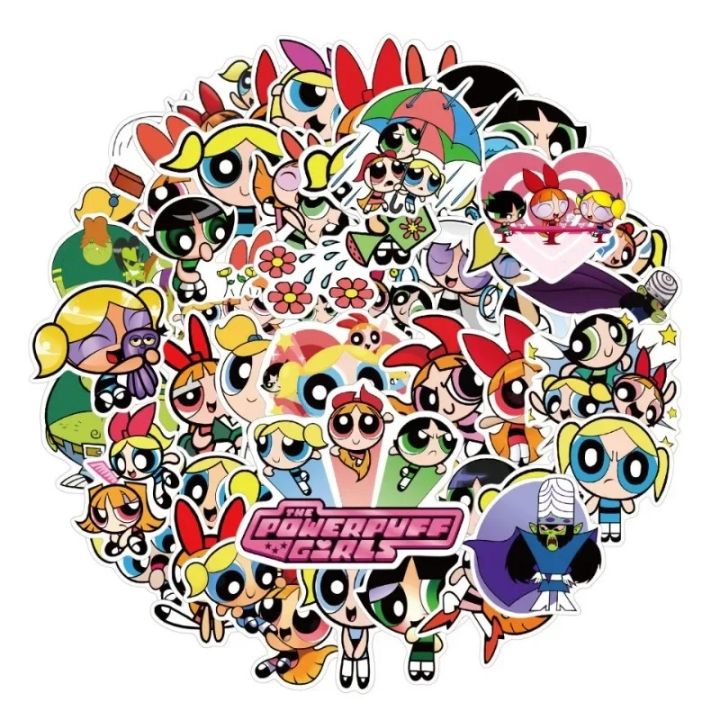 50pcs The Powerpuff Girls Cartoon Stickers for Laptops and Cellphone ...