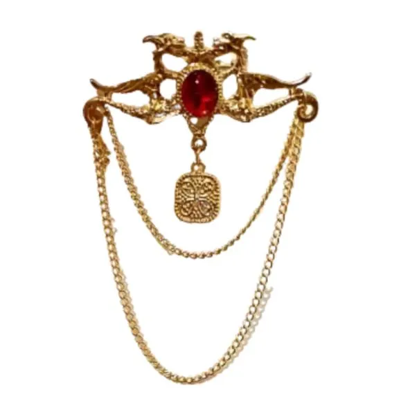 European English Style Unique Brooch For Men (Neck and Coat Pin Collar ...