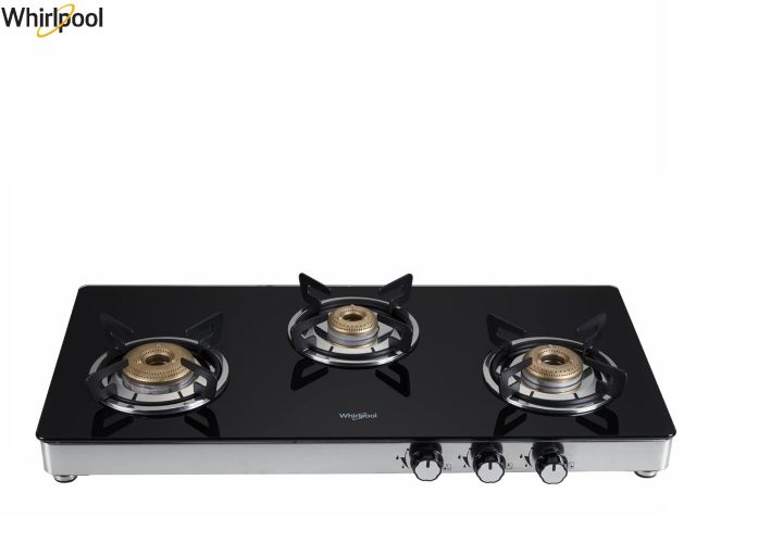 Whirlpool 3 Burner Heavy Duty Forged Brass-Finish Gas Stove (ULTIMO 773 ...