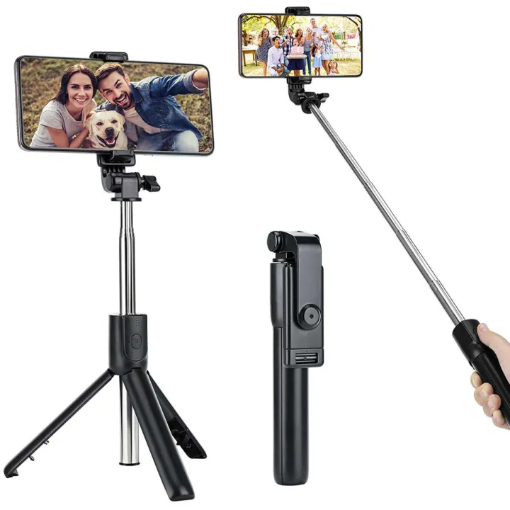 R1 Bluetooth Selfie-Sticks with Remote 3-in-1 Multifunctional Selfie ...
