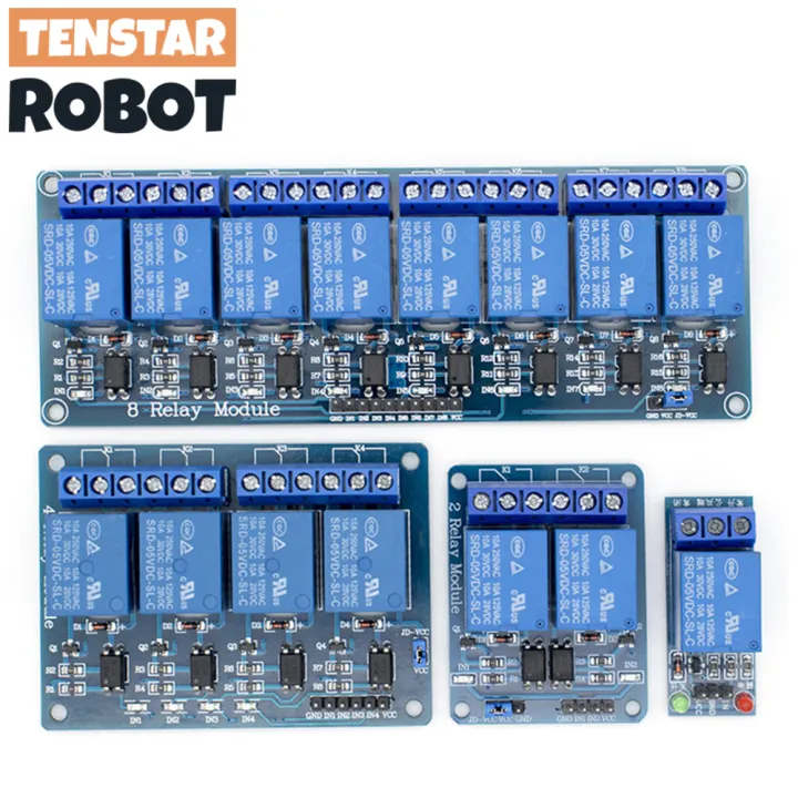 5v 1 2 4 8 Channel Relay Module With Optocoupler.Output X Way for ...