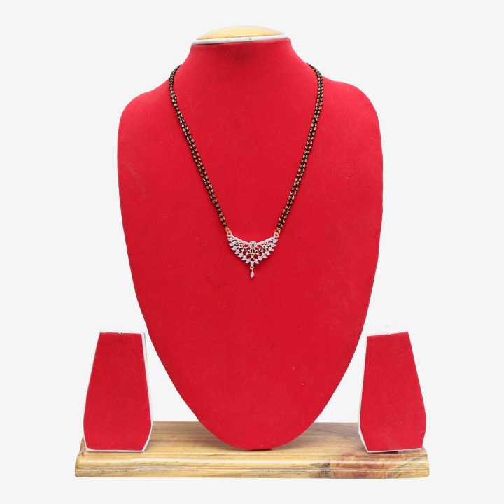 American Diamond Double Layer Design Mangalsutra For Women | Daraz.com.np