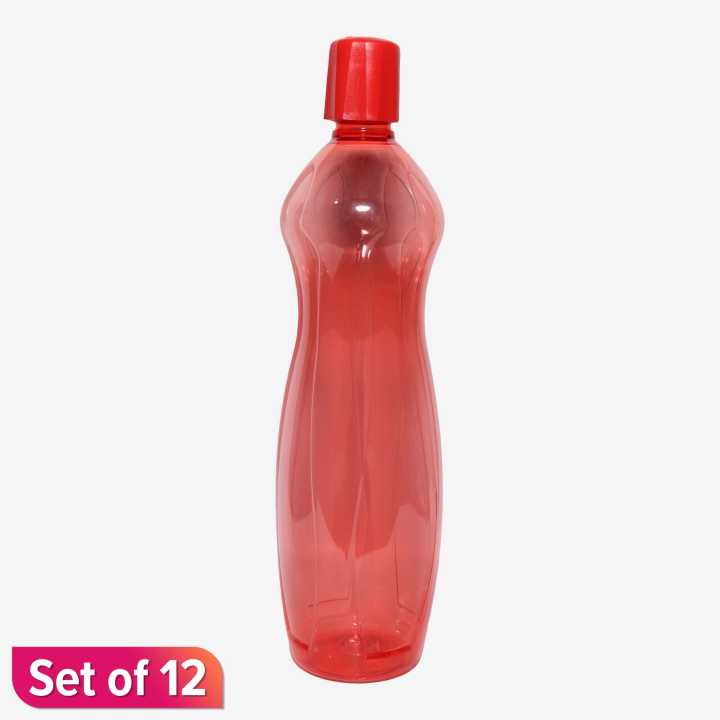 Red Plastic Water Bottle 1Liter Set of 12 | Daraz.com.np