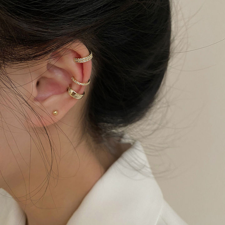 Delicate Zircon Cute Clip Earrings Female Buckle Ear Cuff No Piercings ...