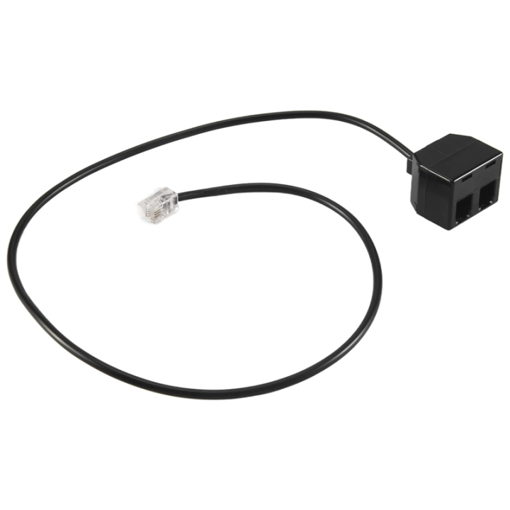 RJ9 4P4C Male To Dual Female Ports Connector Telephone Adapter Cable ...