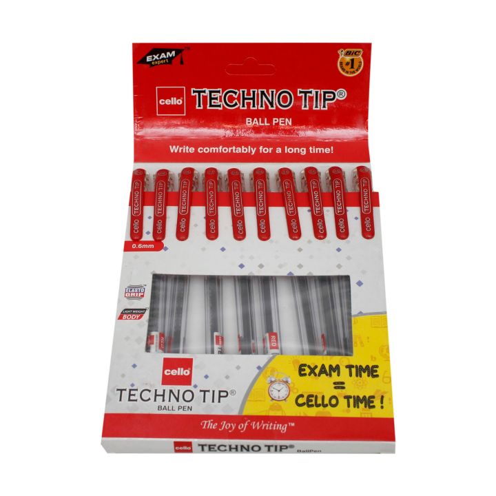 Cello Techno Tip Ball Pen 0.6 Elasto Grip (10 Pcs Pkt) | Daraz.com.np