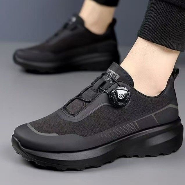Men's Shoes Four Seasons Comfortable Thick-Soled Rotating Button ...